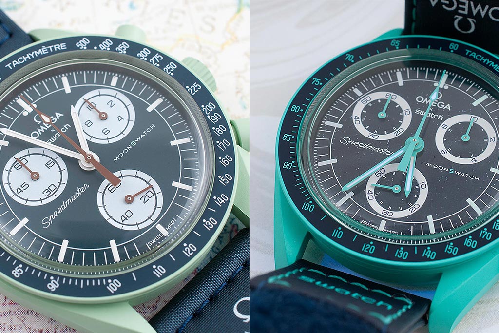 Swatch Moonswatch Earth vs. Polar Lights Differences